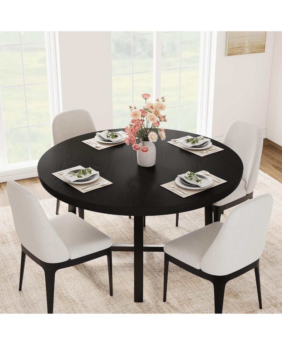 Click here for Draft - gaomon Round Dining Table  Industrial Dinn... prices
