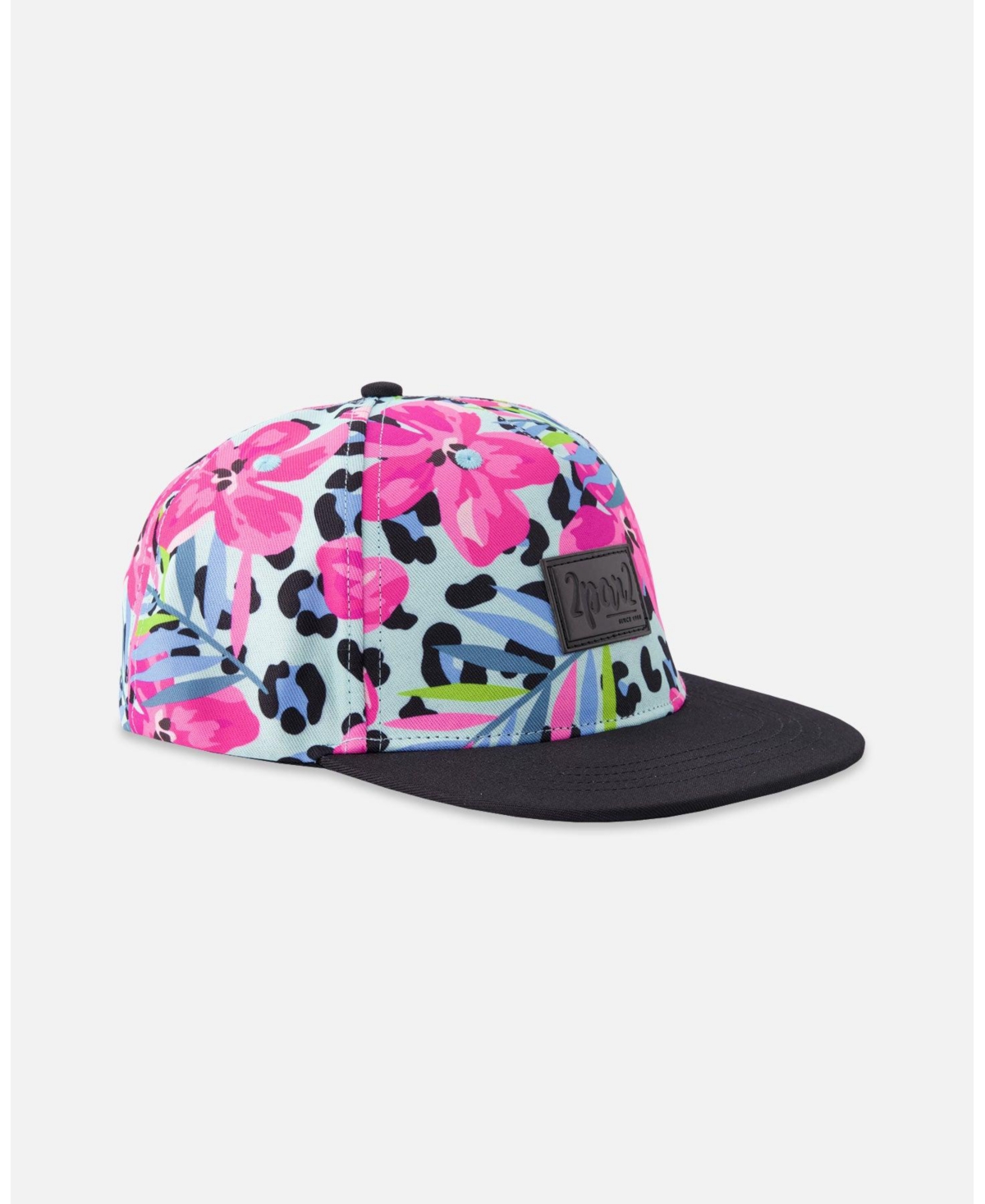 Click here for Deux par Deux Girl Cap Floral and Leopard Print -... prices