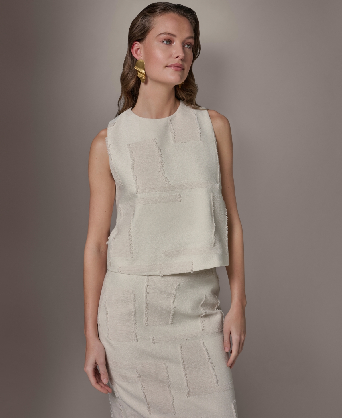 Click here for Donna Karan New York Womens Side Slit Crop Top - N... prices