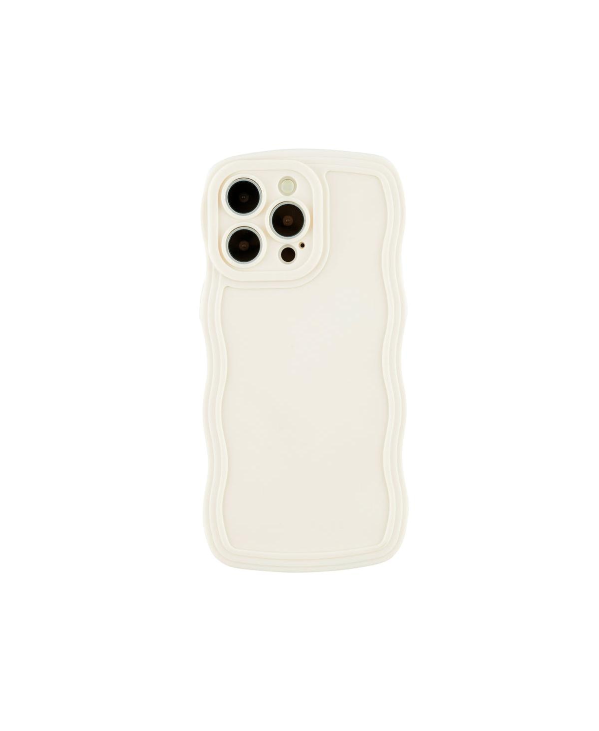 Click here for Auramma Green Plain Wavy iPhone 14 Pro Case - Whit... prices