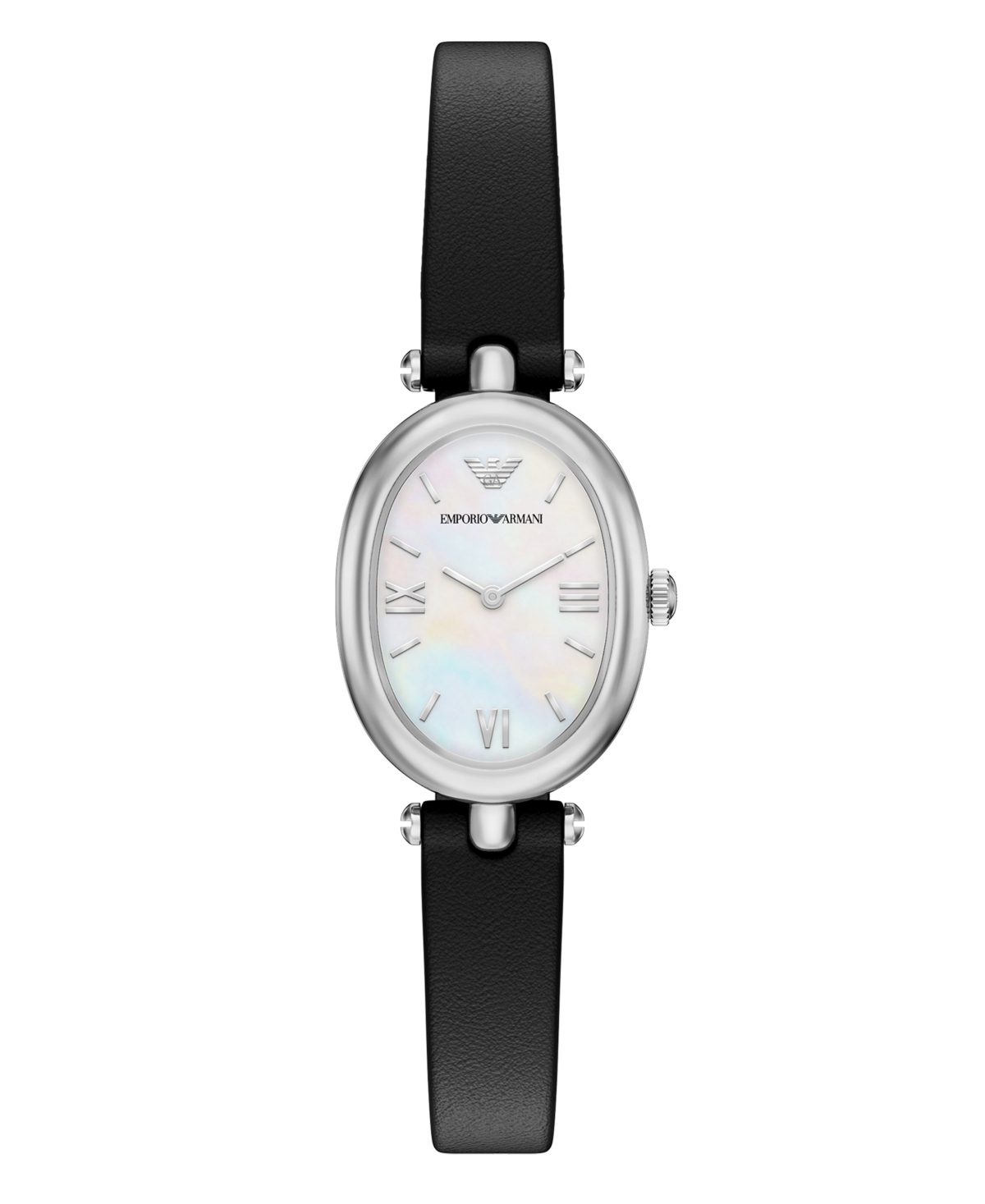 Click here for Emporio Armani Womens Quartz Two-Hand Black Leathe... prices