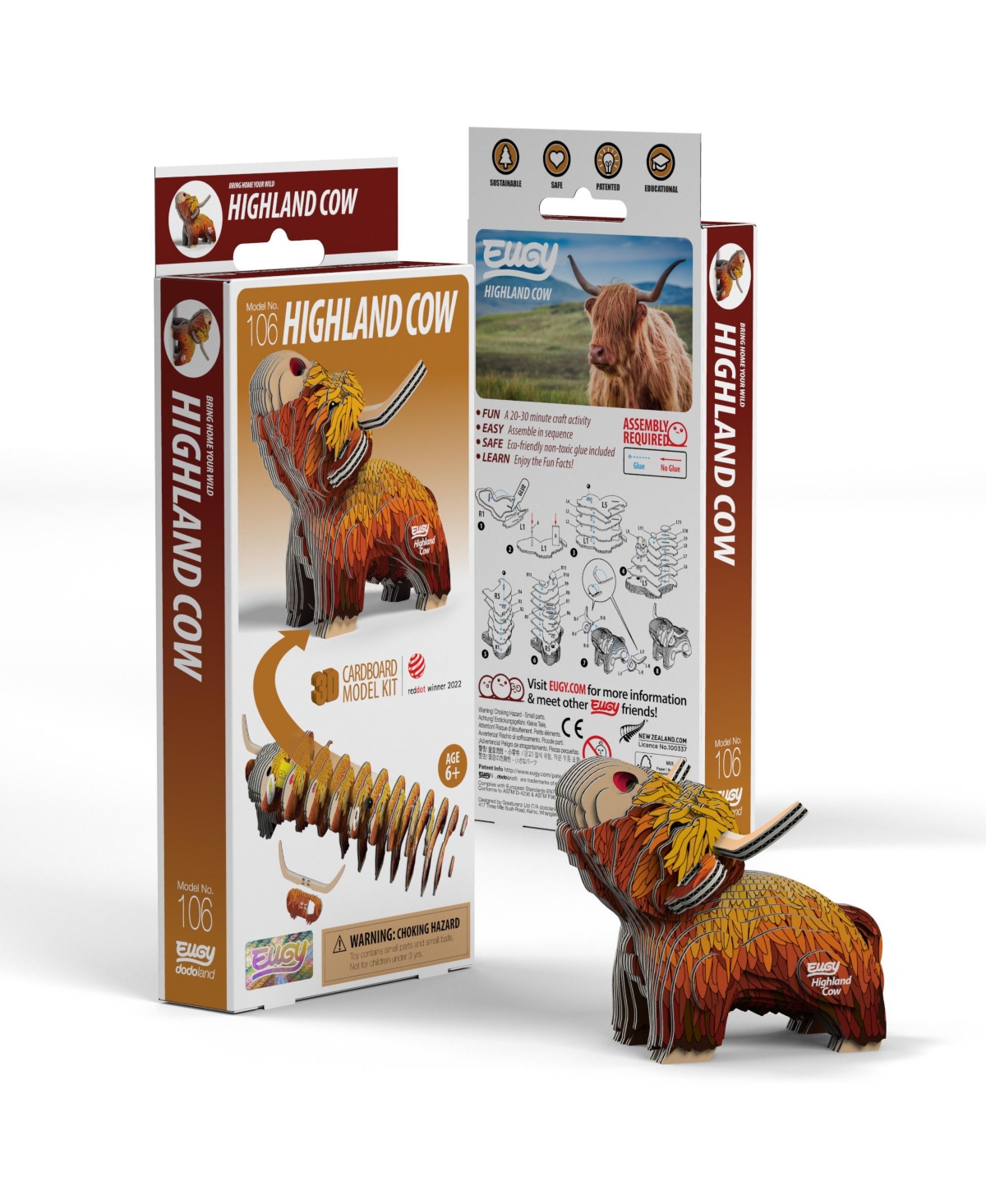 Click here for Eugy Highland Cow 3D Puzzle - Brown prices