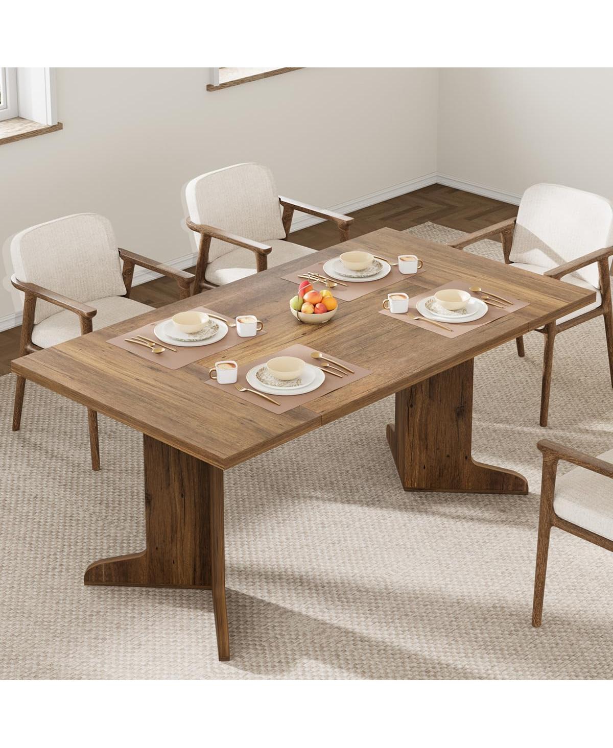 Click here for gaomon 71" Large Dining Table for 6  Farmhous... prices