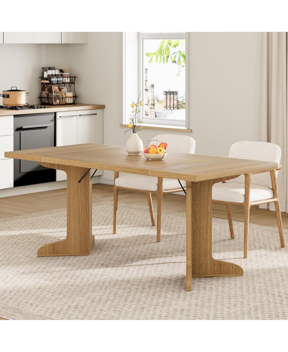 Click here for gaomon 71" Large Dining Table for 6  Farmhous... prices