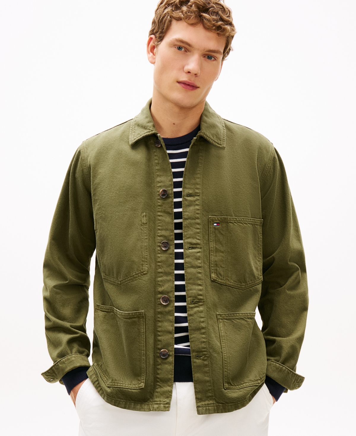 Click here for Tommy Hilfiger Mens Spread-Collar Chore Jacket - D... prices