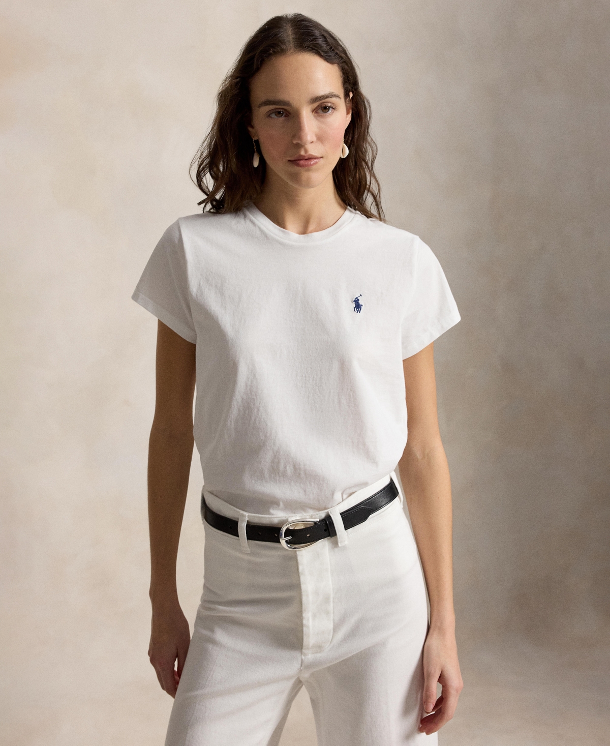 Click here for Polo Ralph Lauren Womens Crew Neck T-Shirt - White prices