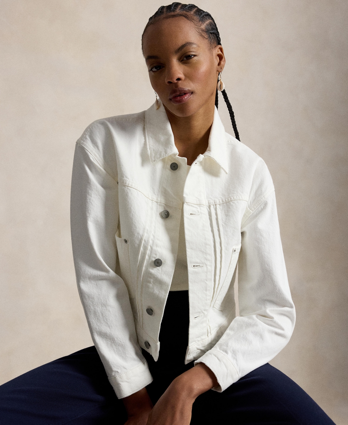 Click here for Polo Ralph Lauren Womens Spread Collar Long-Sleeve... prices