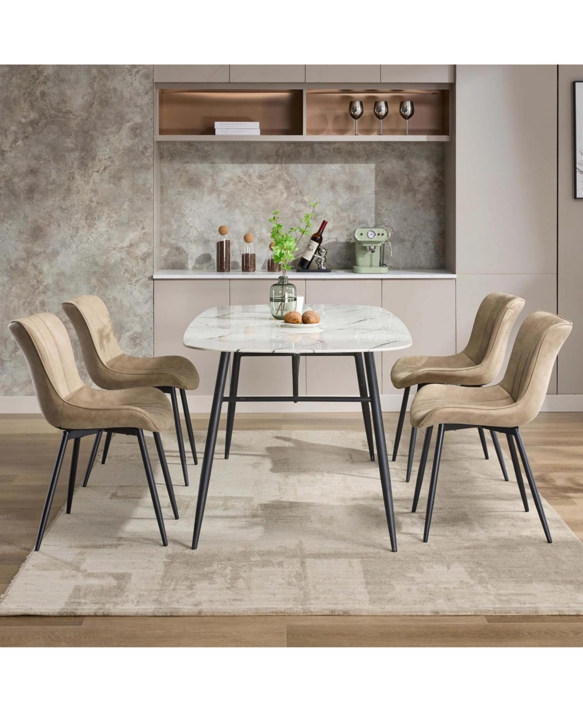 Click here for gaomon Upholstered Dining Chairs Set of 4  Leather... prices