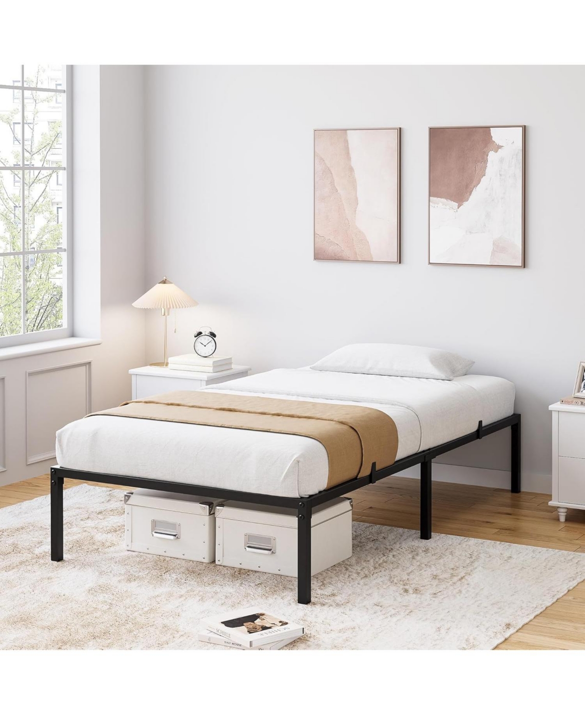 Click here for gaomon 16 Inch Twin Metal Bed Frame  Heavy Duty Pl... prices