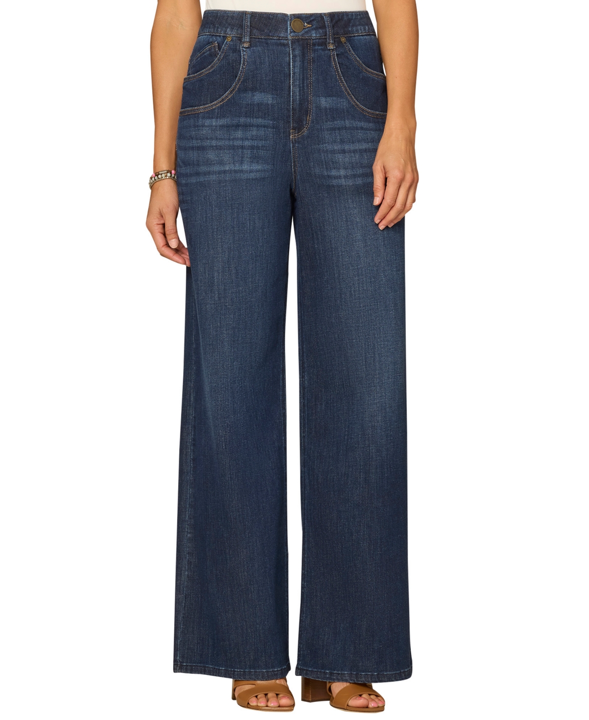 Click here for Democracy Womens AbSolution Wide-Leg Jeans - Indig... prices