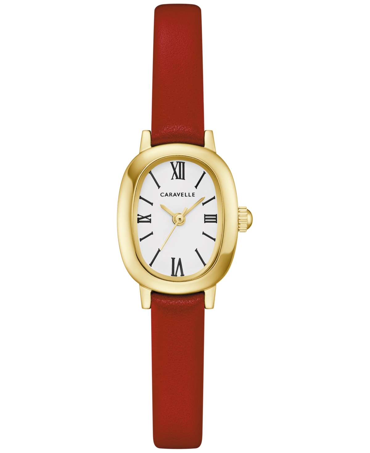 Click here for Caravelle Womens Classic Red Leather Strap Watch... prices