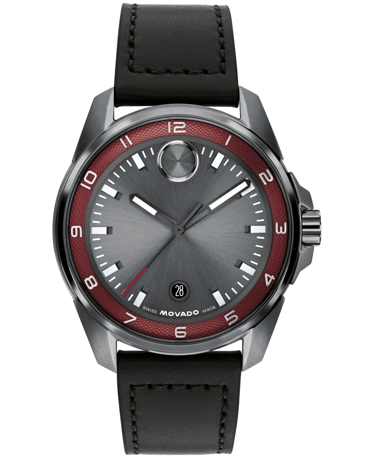 Click here for Movado Mens Bold Verso S Swiss Quartz Black Leathe... prices