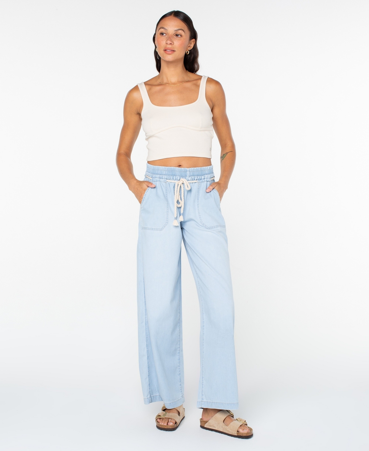 Click here for Roxy Womens Paddle-On Drawstring Pants - Beached W... prices