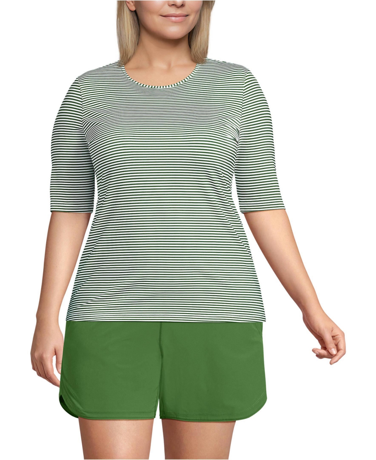 Click here for Lands End Plus Size SunShade Upf 50 Elbow Sleeve R... prices