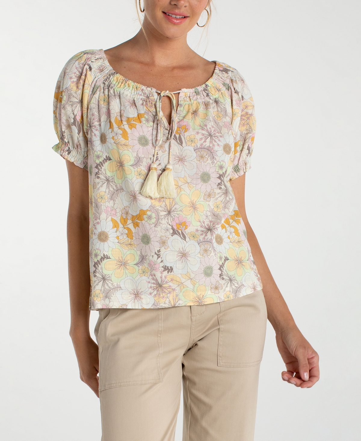 Click here for Liverpool Los Angeles Womens Short-Sleeve Tie Neck... prices