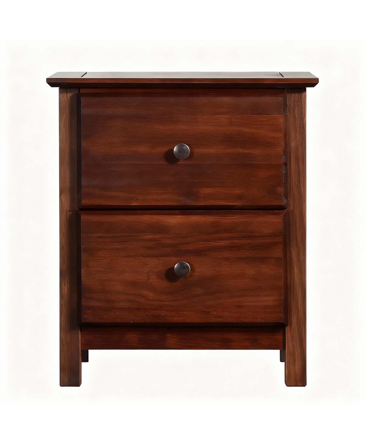 Click here for Yigii Solid Wood Shaker 2-Drawer Nightstand - Red prices