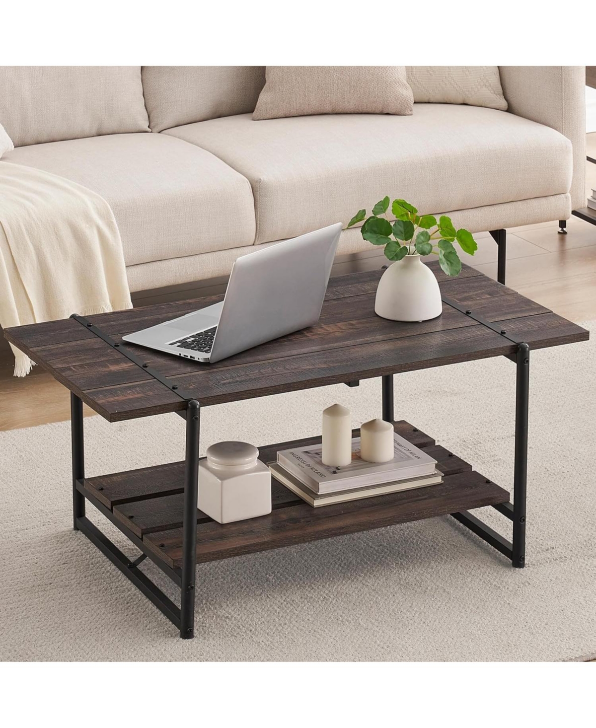 Click here for gaomon Coffee Table for Living Room  2-Tier Living... prices
