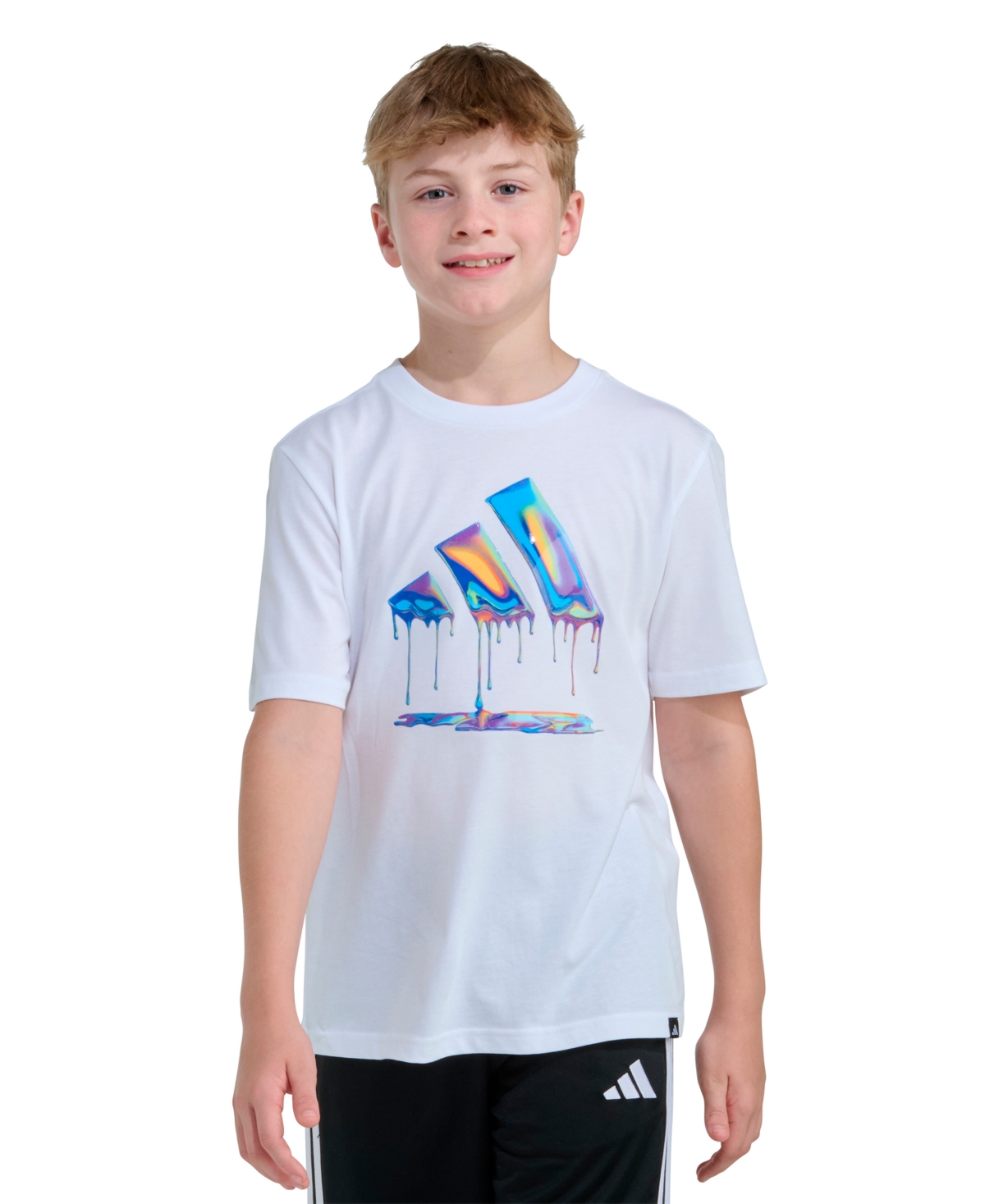 Click here for adidas Boys 8-20 Short-Sleeve Chrome Dip Logo T-Sh... prices