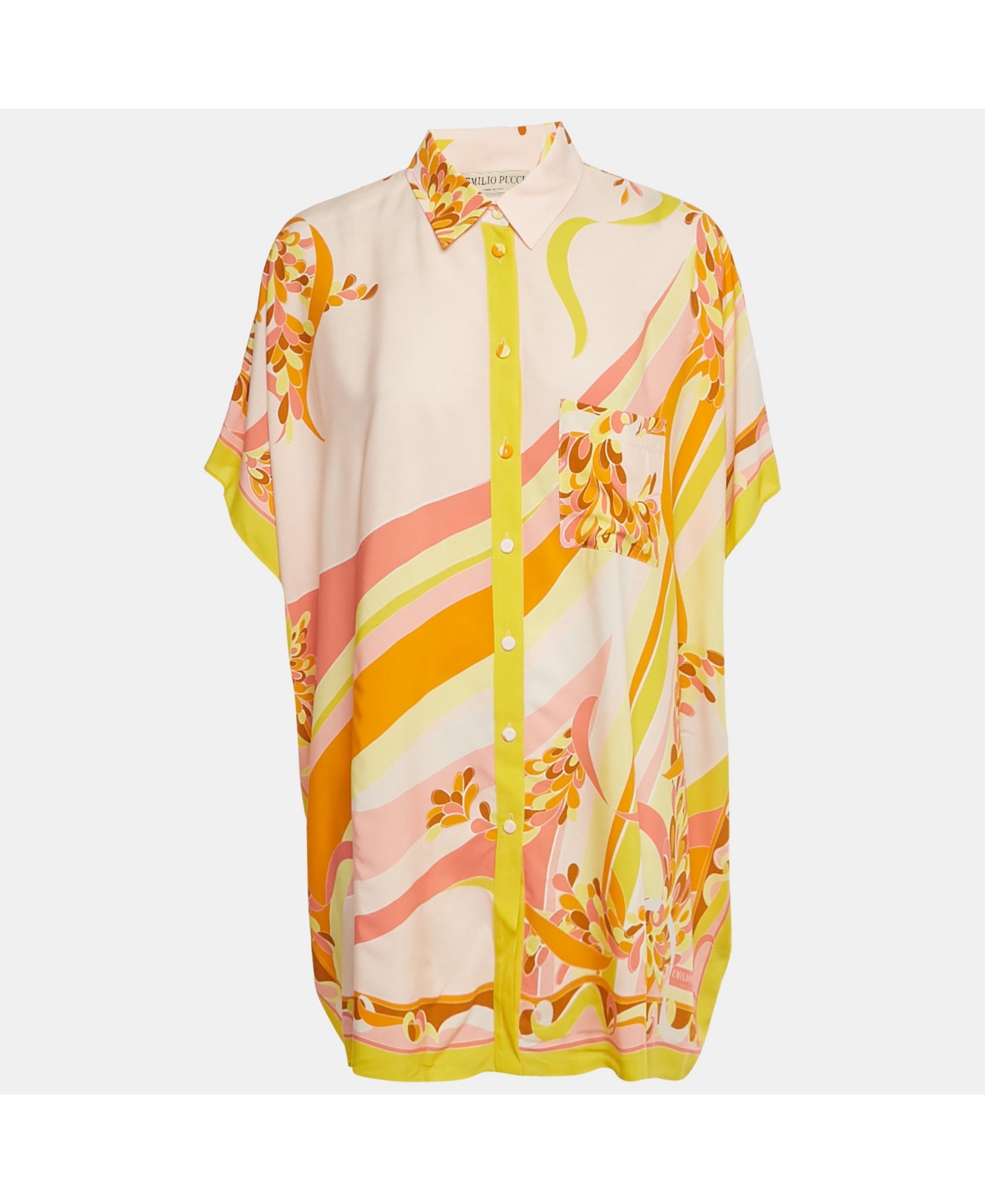 Click here for Pre-Owned Emilio Pucci Womens Printed Crepe Loose... prices