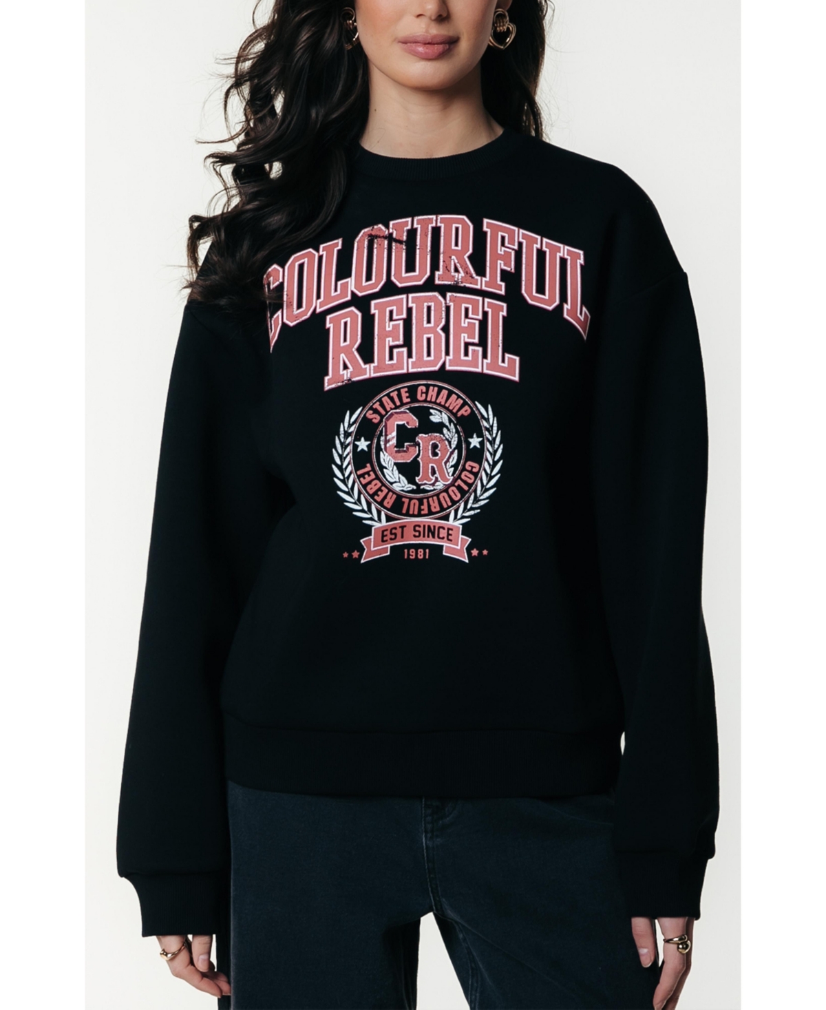 Click here for Colourful Rebel Womens Cr Varsity Relaxed Sweat -... prices