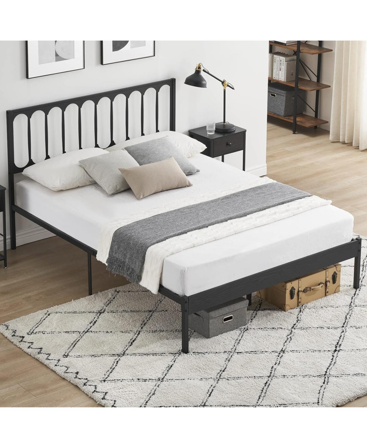Click here for gaomon Full Metal Platform Bed Frame with Headboar... prices