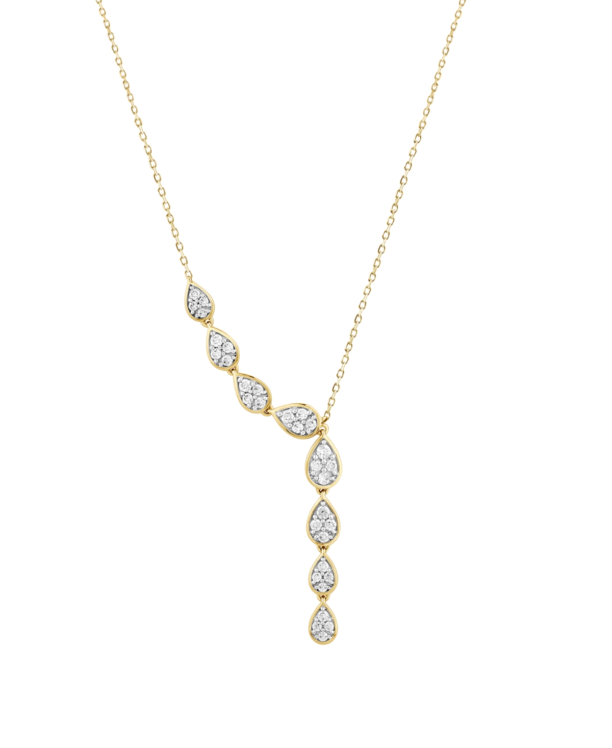 Click here for Macys Diamond Necklace (1/2 ct. t.w.) in 14k Yello... prices