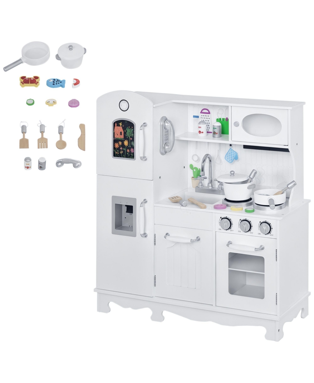 Click here for Hongge Kids Kitchen Playset with Accessories Stora... prices