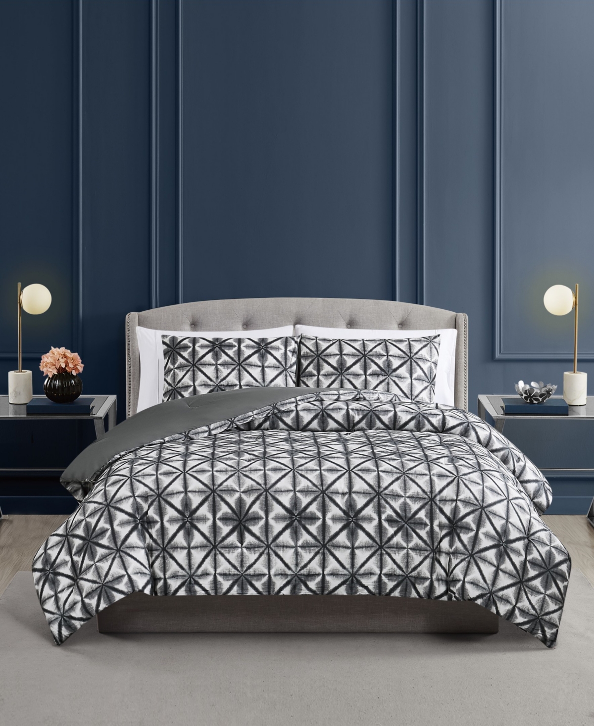 Click here for Vince Camuto Classic Shibori 3-Pc. Duvet Cover Set... prices