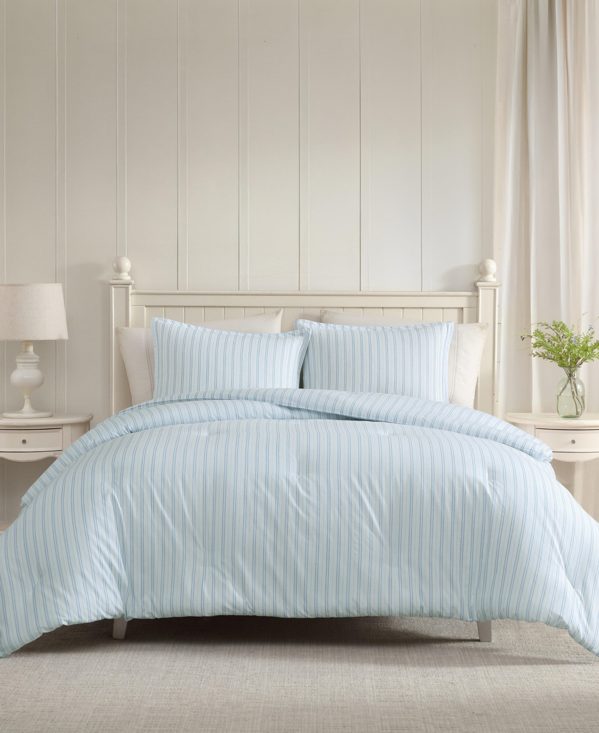 Click here for Laura Ashley Dilly Dally Stripe 3-Pc. Comforter Se... prices