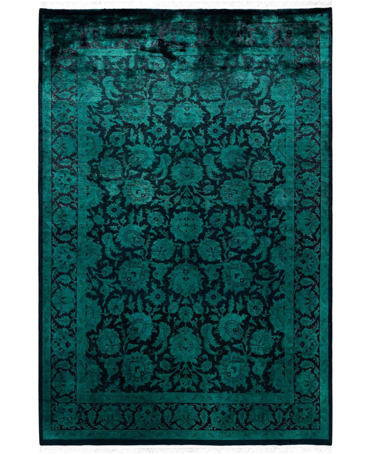 Adorn Hand Woven Rugs Fine Vibrance M1192 4 9 x 7 0 Area Rug - Green