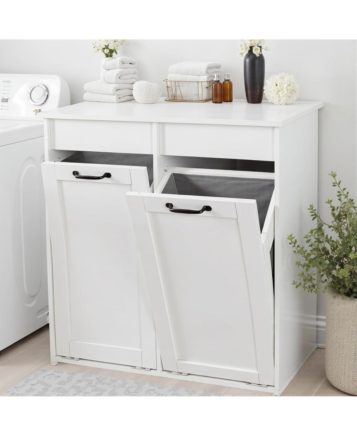 Click here for Rainsken Laundry Hamper Cabinet - Pull-Out Bathroo... prices