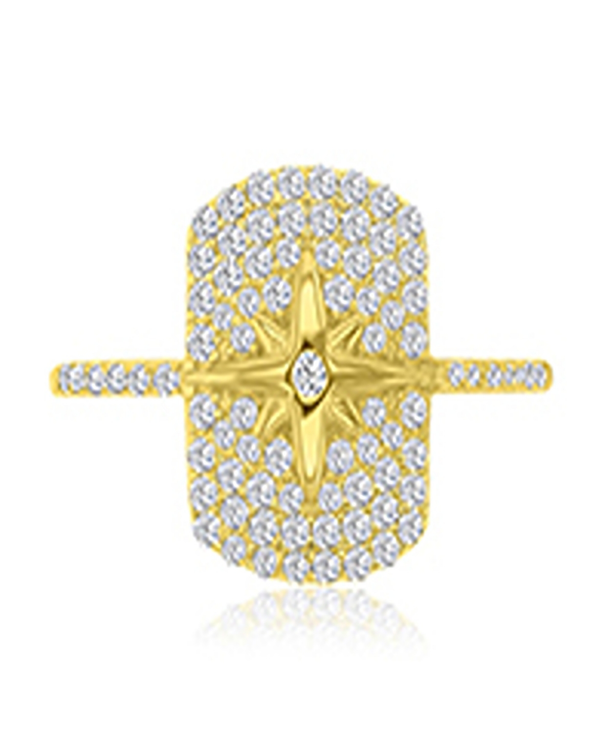 Click here for Macys Cubic Zirconia Star Pave Ring in 14k Yellow... prices