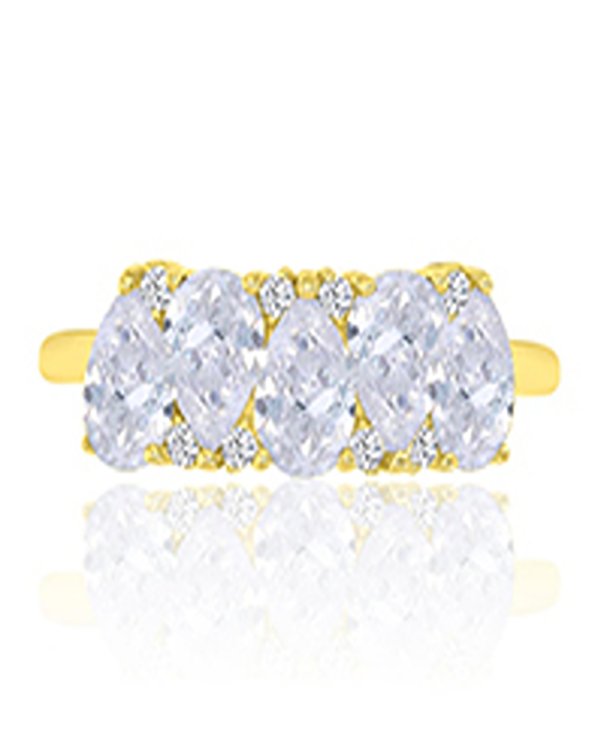 Click here for Macys Pear-Shaped Cubic Zirconia Ring in 14k Yello... prices