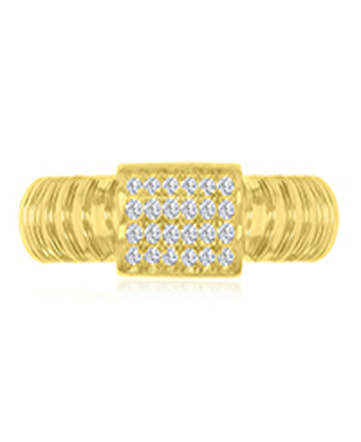 Click here for Macys Cubic Zirconia Bezel Twisted Ring in 14k Yel... prices