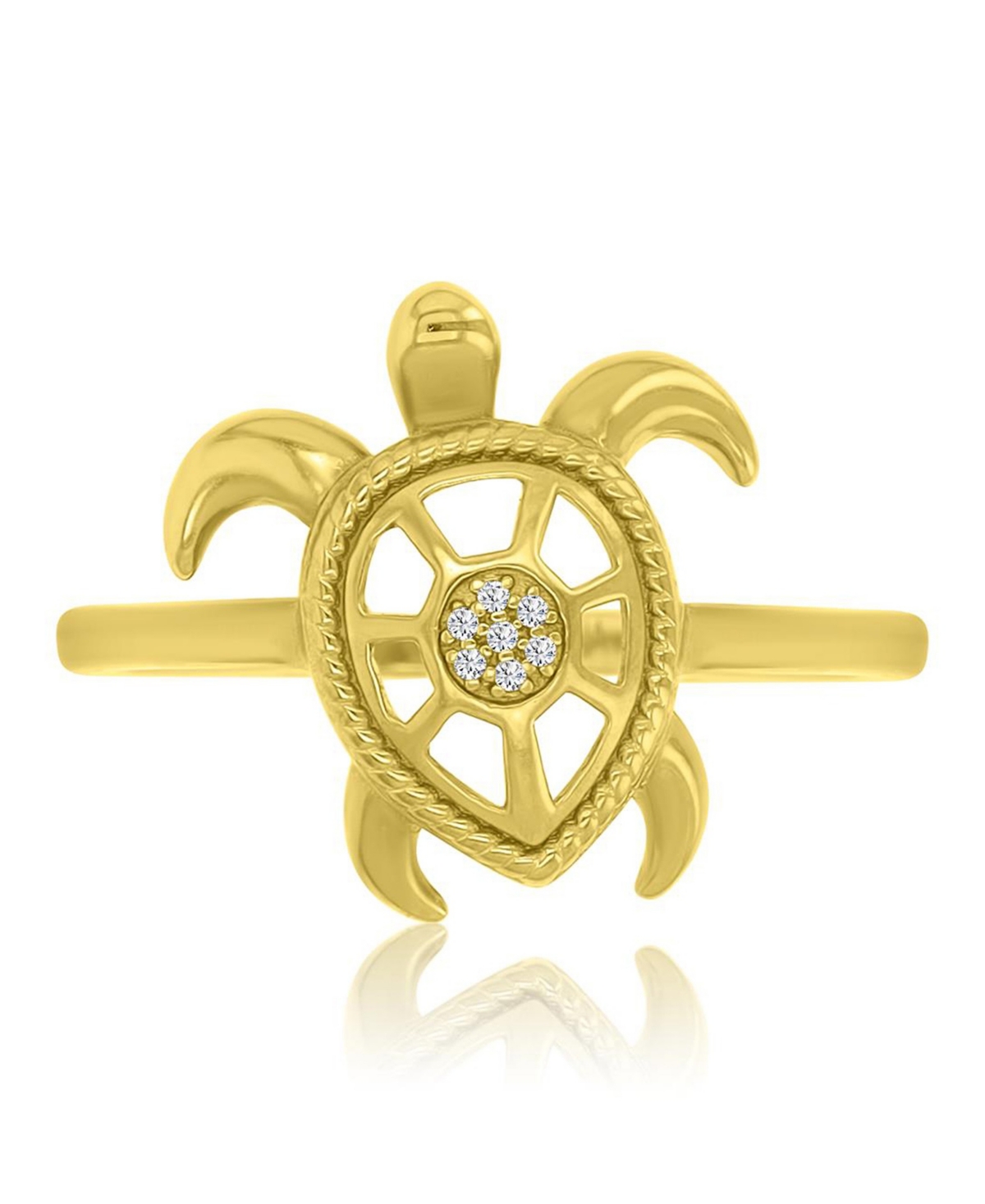 Click here for Macys Diamond Accent Sea Turtle Ring in 14k Yellow... prices