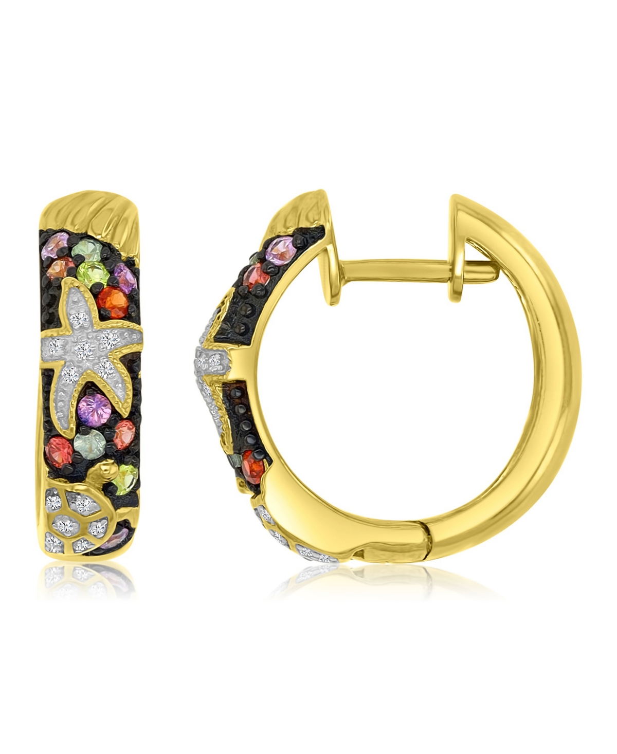 Click here for Macys Starfish & Sea Turtle Huggie Earrings in 14k... prices