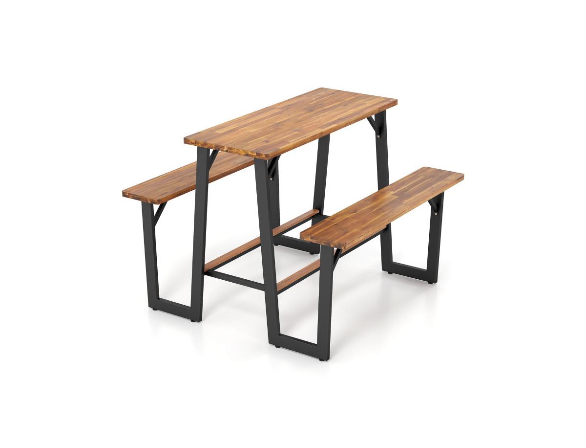 Click here for Slickblue Acacia Wood Patio Picnic Table Bench Set... prices