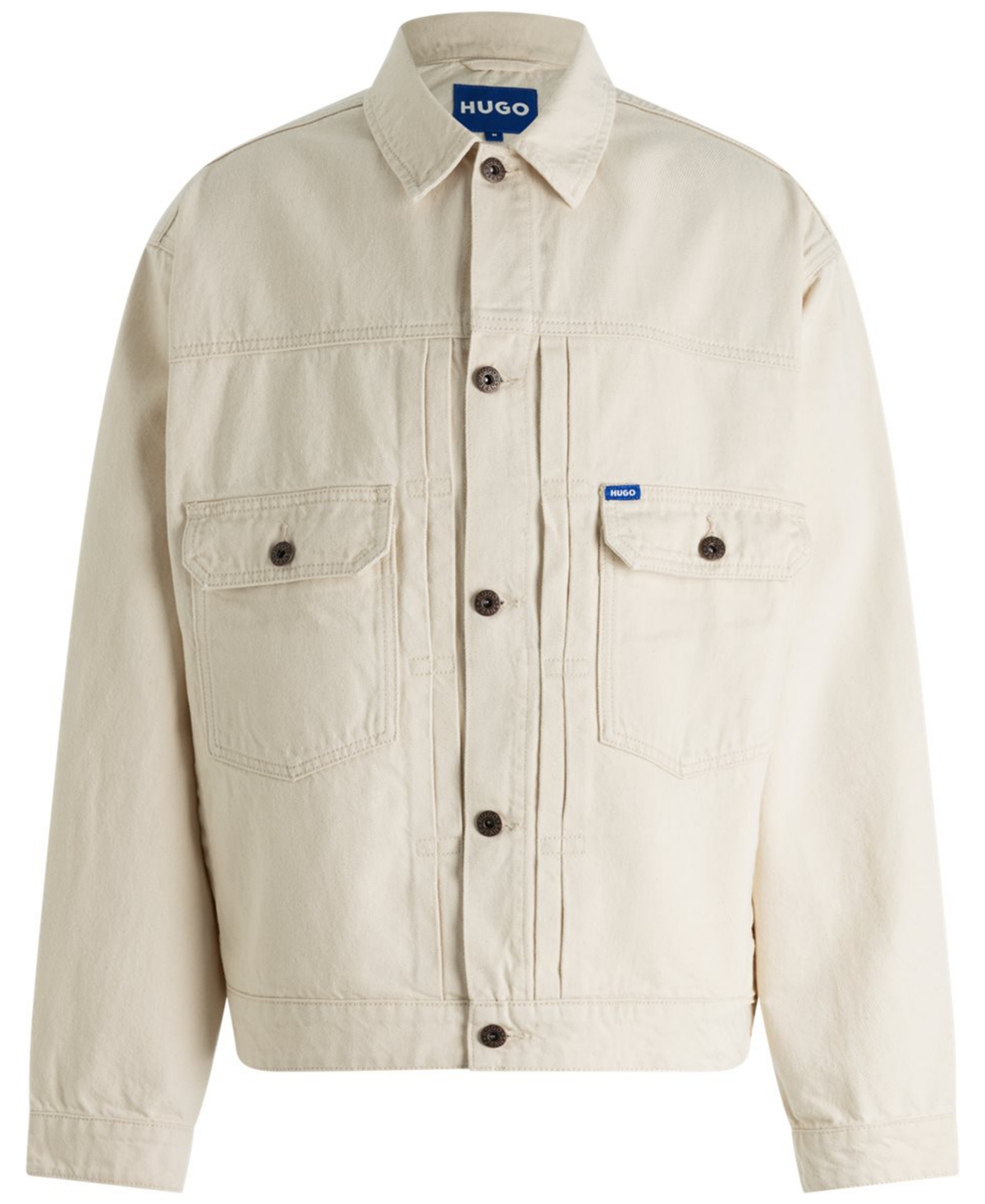 Click here for Hugo Boss Mens Relaxed-Fit Jacket - Cream prices