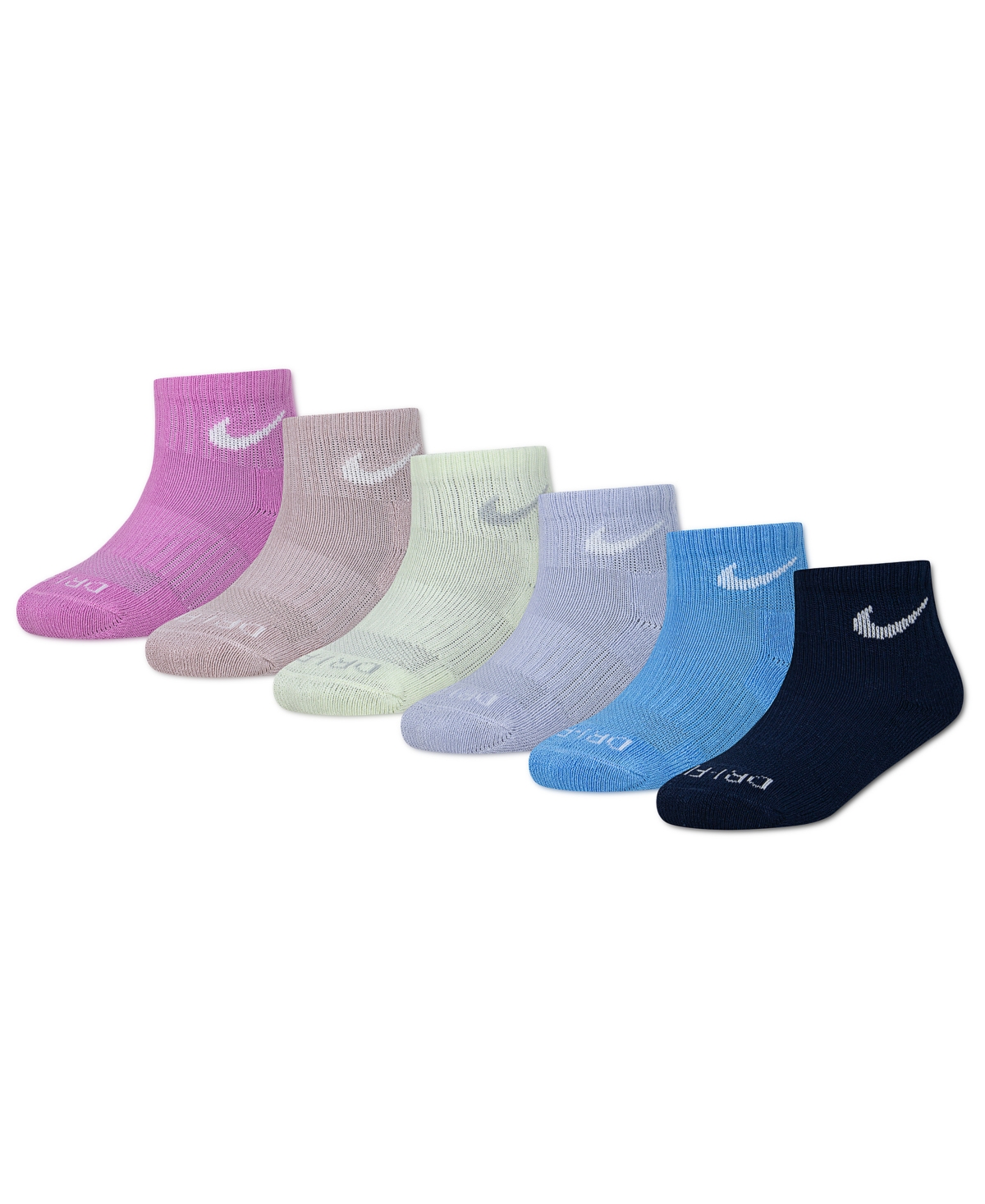 Click here for Nike Little Kids 6-Pk. Ankle Socks - Magenta/Blue/... prices