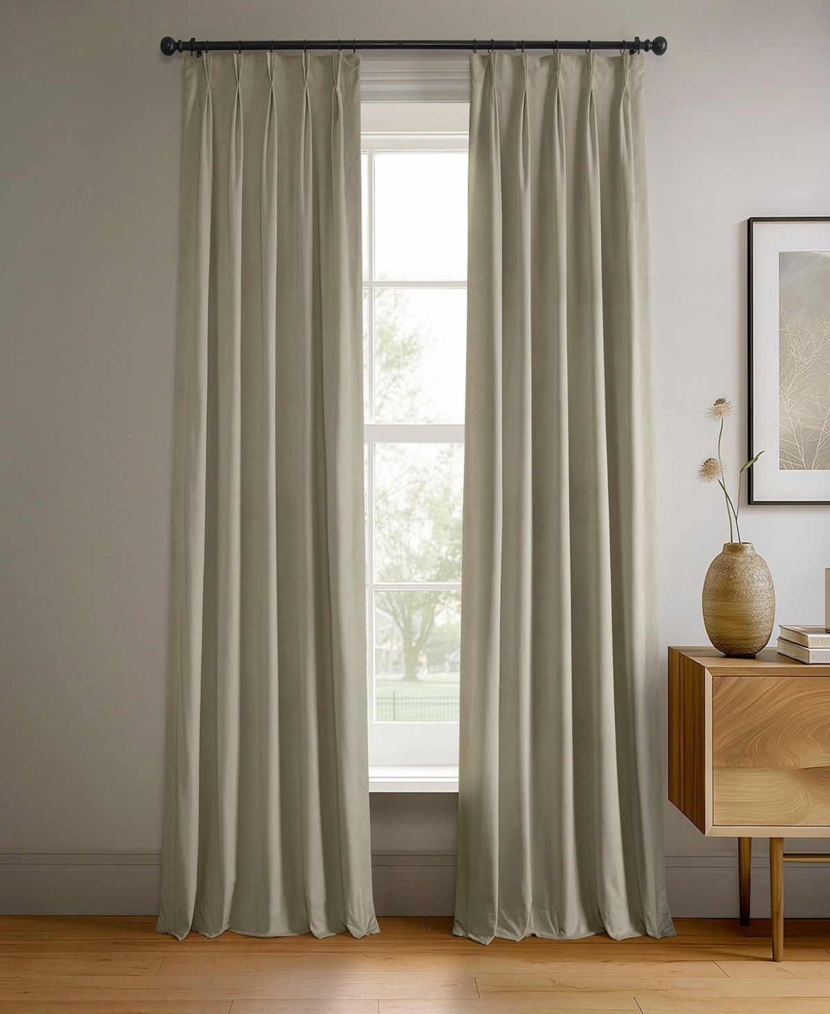 Click here for Half Price Drapes French Pleat Signature Velvet Bl... prices
