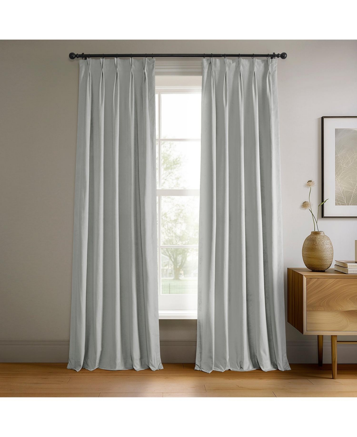 Click here for Half Price Drapes French Pleat Signature Velvet Bl... prices