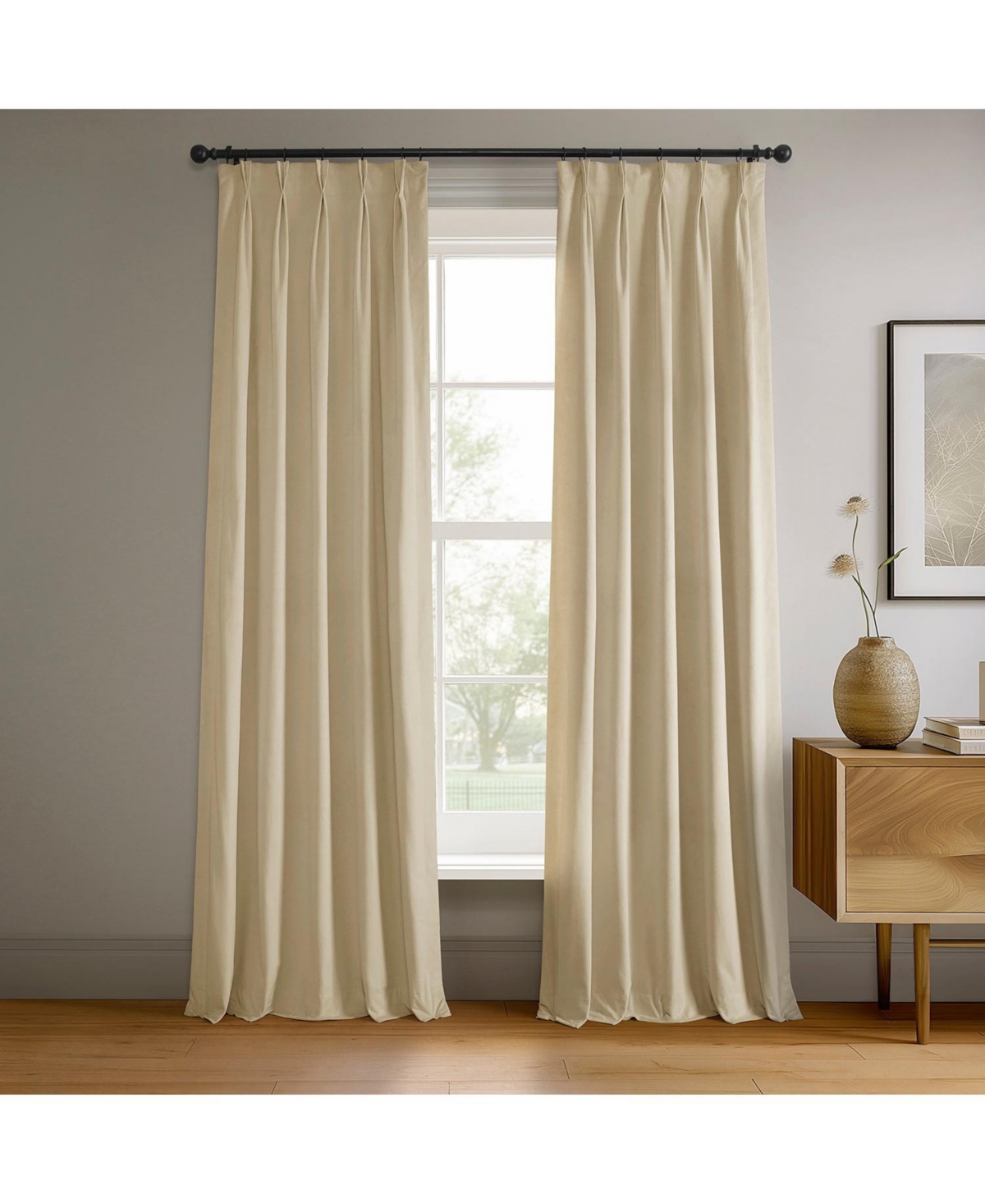 Click here for Half Price Drapes French Pleat Signature Velvet Bl... prices