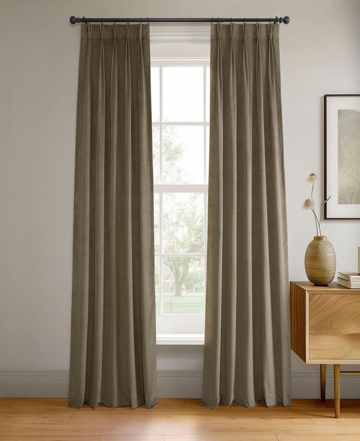 Click here for Half Price Drapes French Pleat Signature Velvet Bl... prices