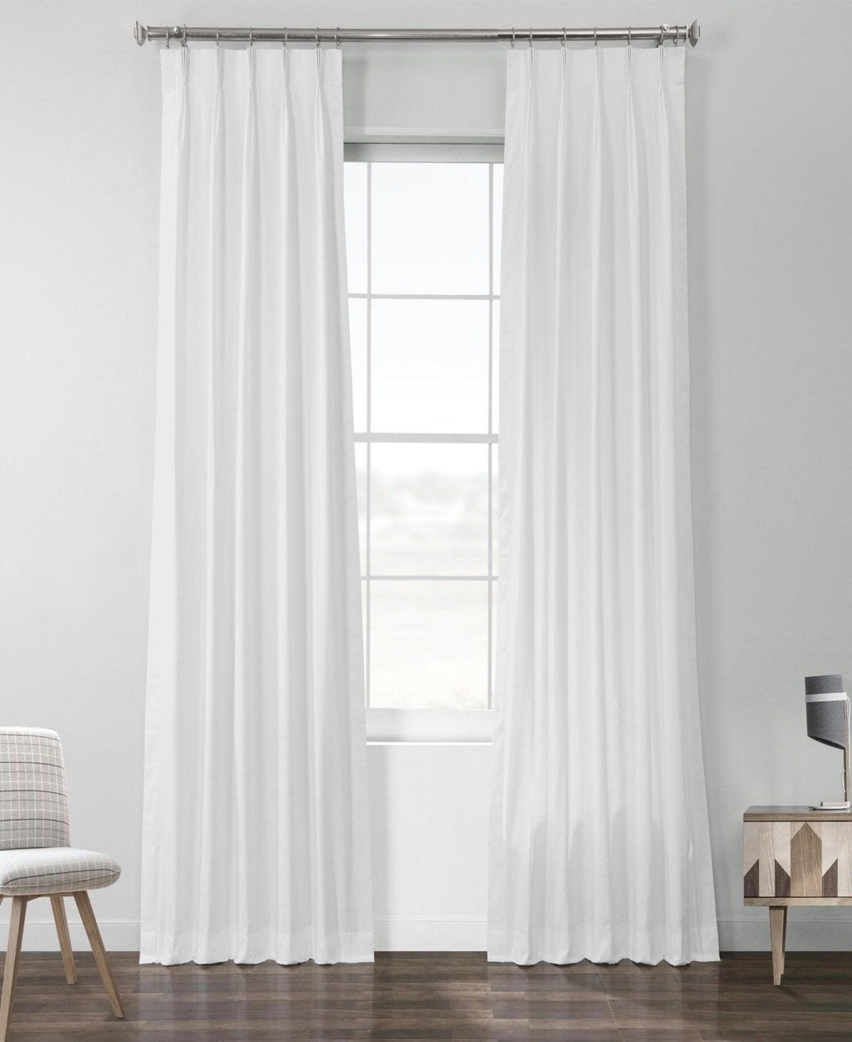 Click here for Half Price Drapes French Pleat Solid Cotton Curtai... prices