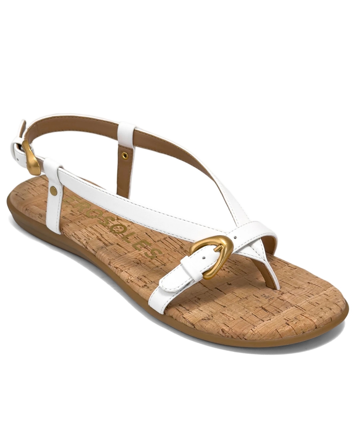 Click here for Aerosoles Womens Iride Flat Sandal - Bright White prices