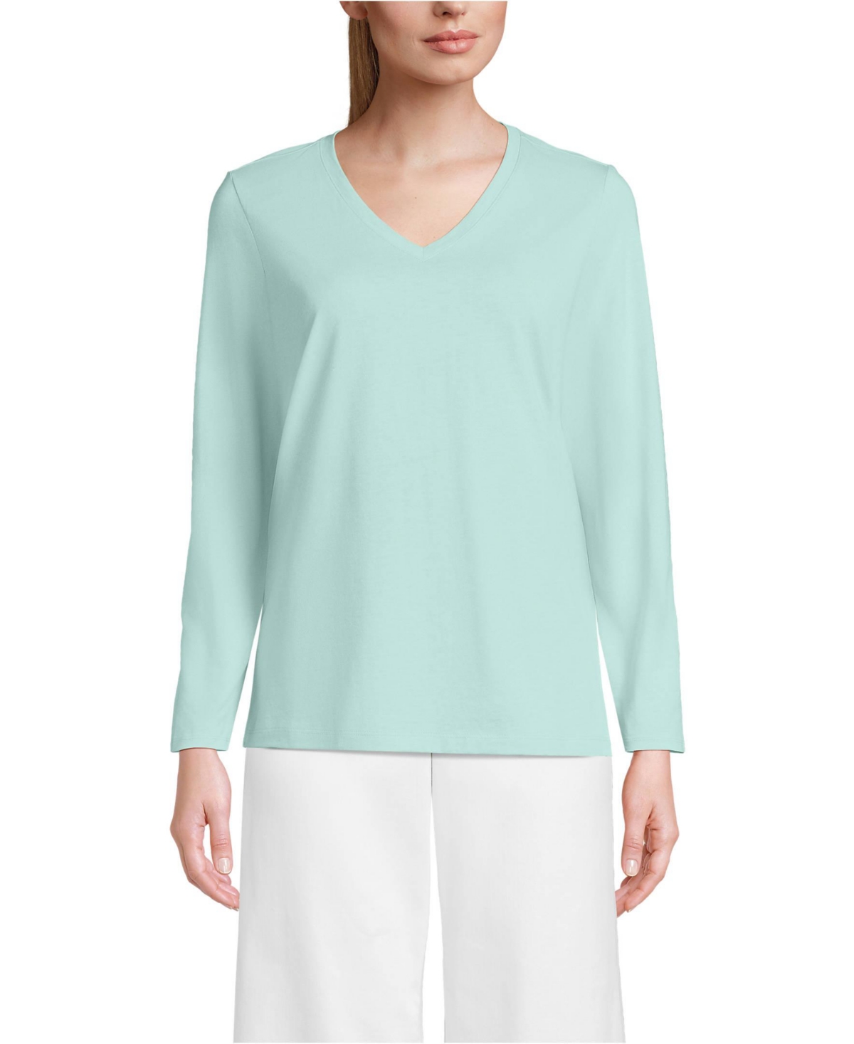 Click here for Lands End Womens Relaxed Supima Cotton Long Sleeve... prices
