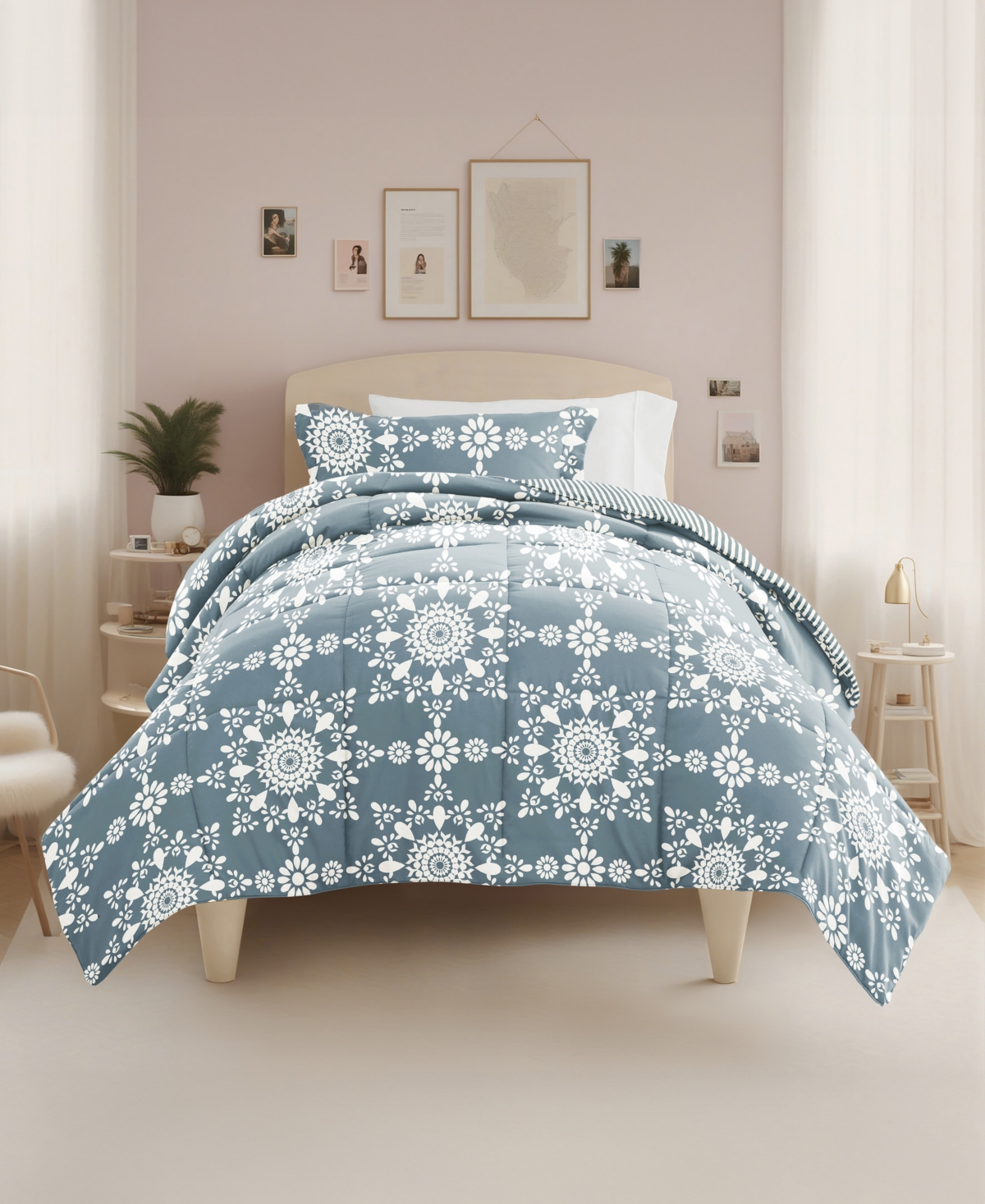 Click here for ienjoy Home Patterned Dorm 8-Piece Comforter Set... prices