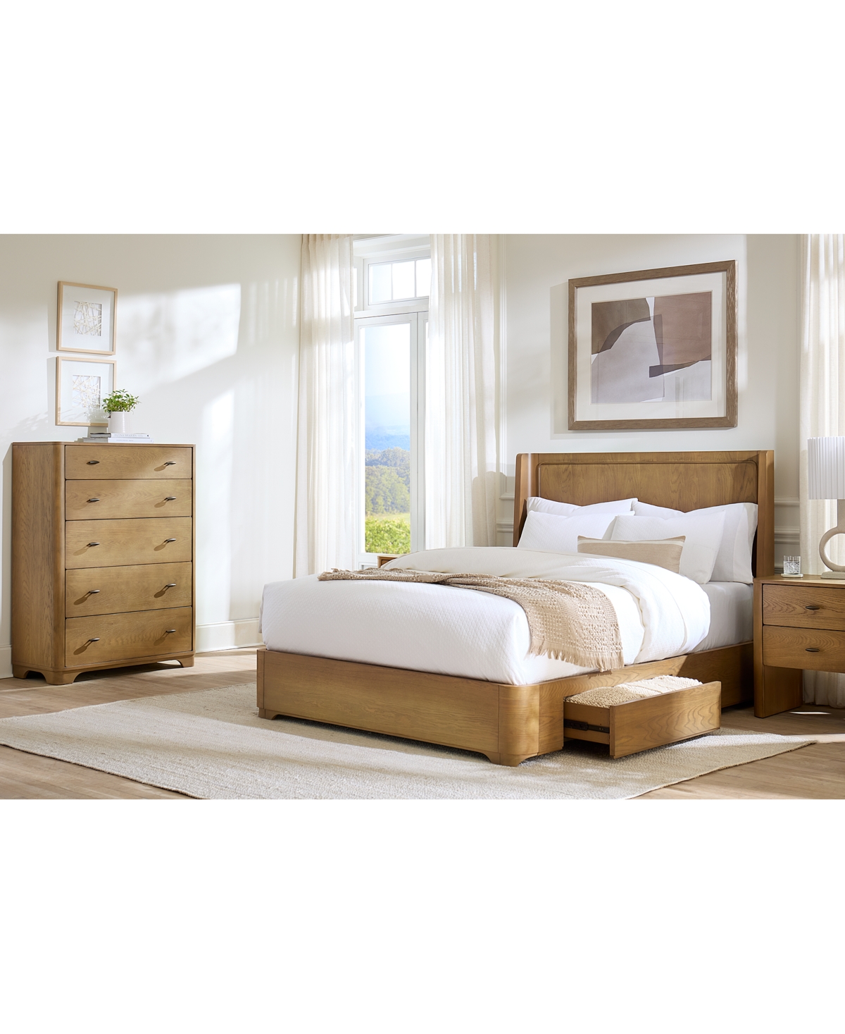 Click here for Nordic 3 Pc. King Panel Storage Set (Bed  Chest &... prices