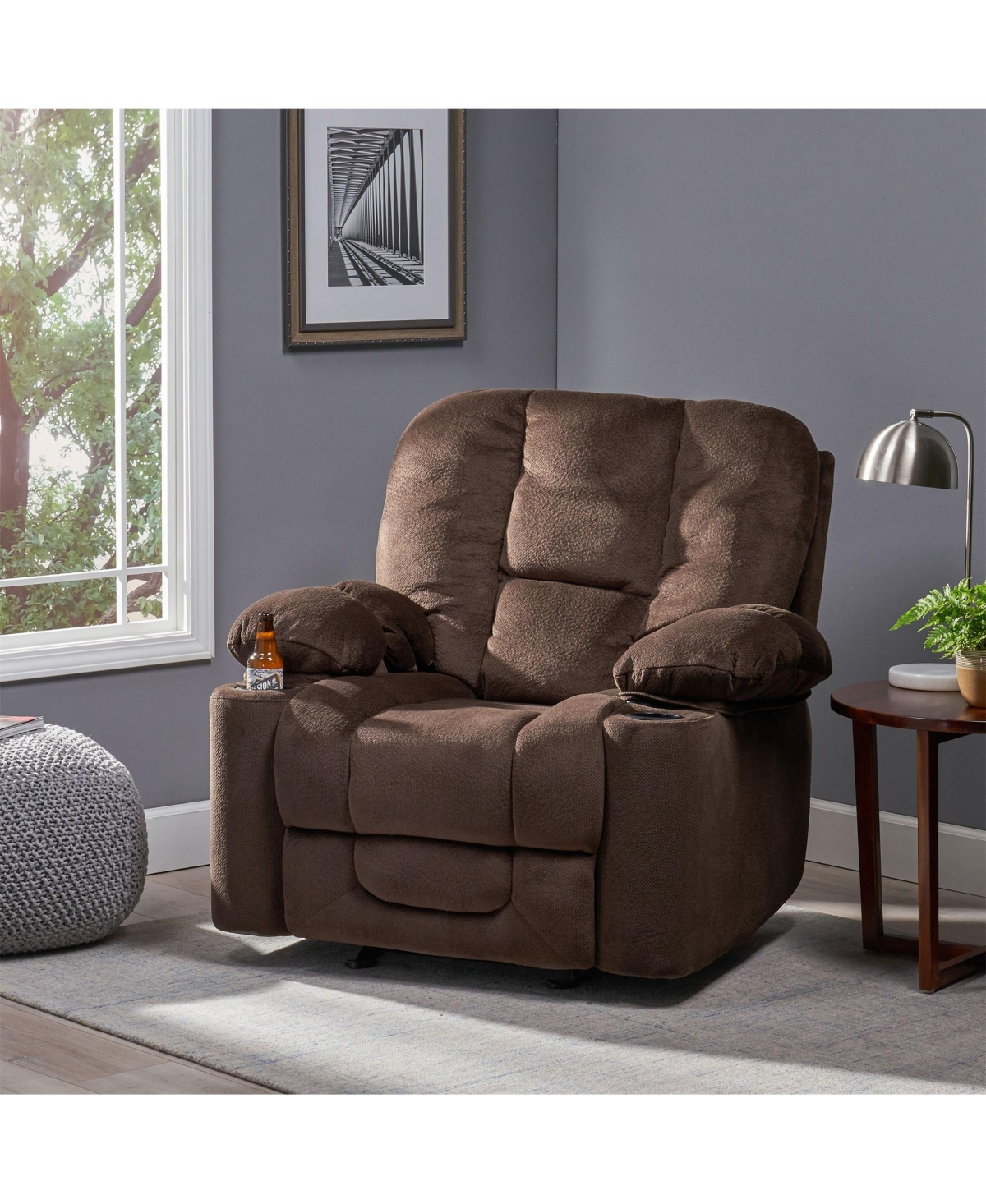 Click here for Clihome Manual Recliner Chair with Cup Holders  Ch... prices