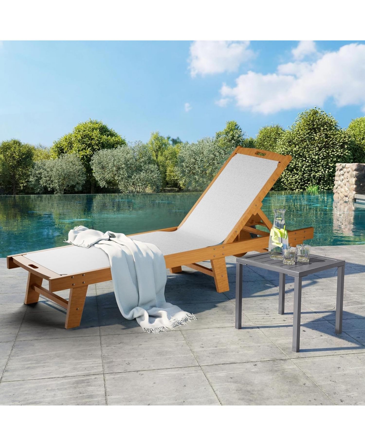Click here for gaomon Outdoor Lounge Chairs for Pool  Wooden Chai... prices